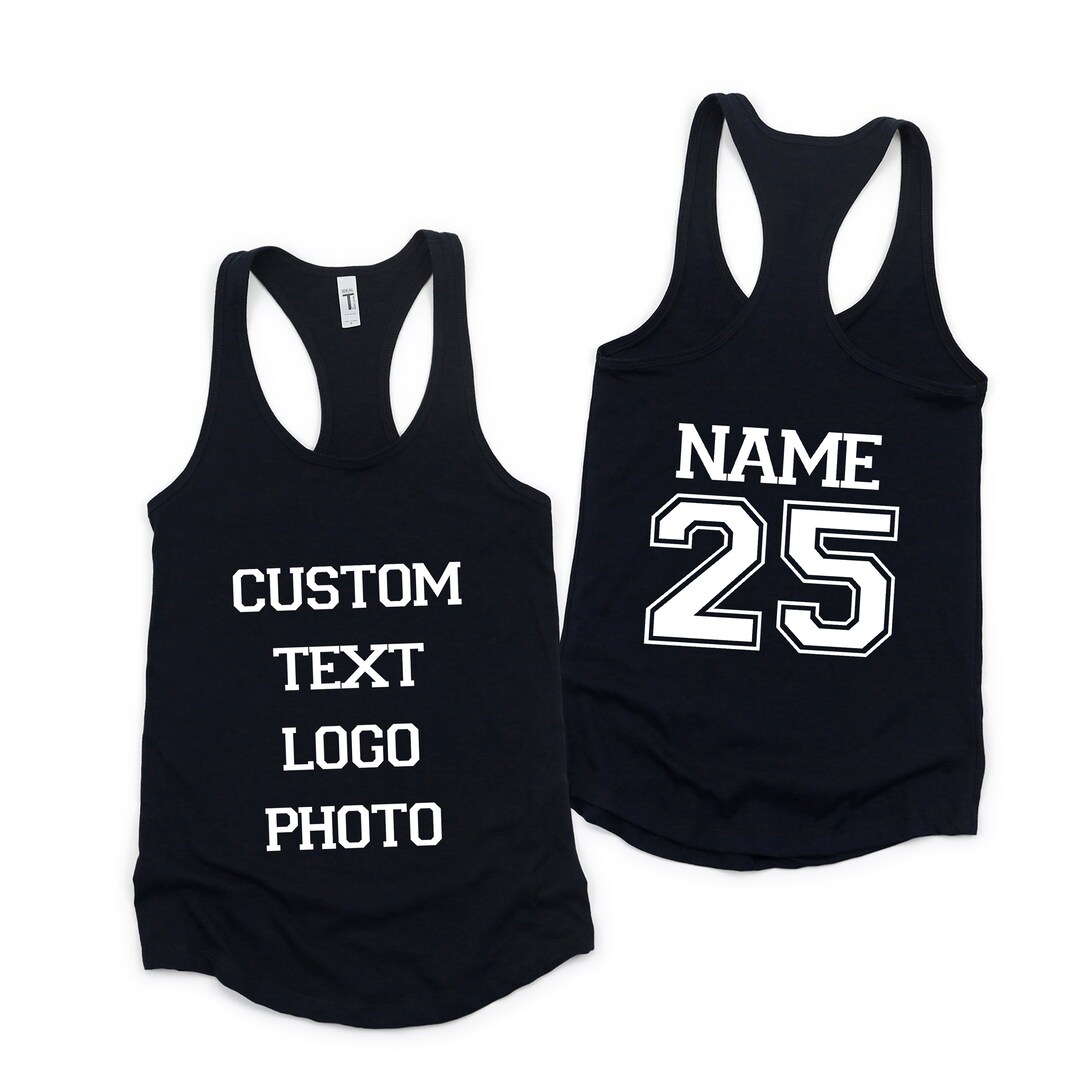 Personalized Tank Top, Custom Name and Number Tank Top, Custom Design ...
