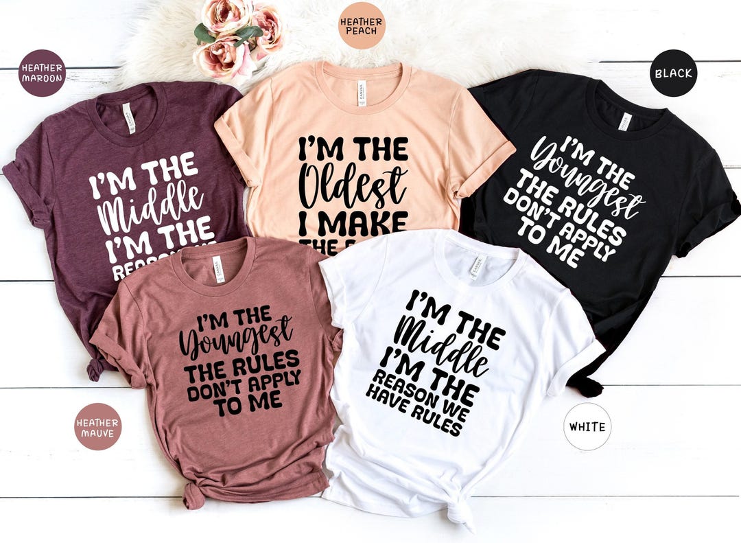 Sibling Rules Shirt - Matching Big and Little Sister Family Tees - Etsy