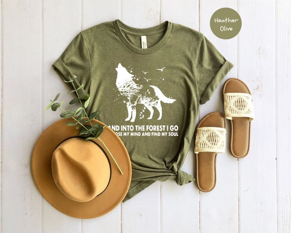 Wolf Shirt Howling Wolf Floral Wolf Wolf Lover Gift Animal - Etsy