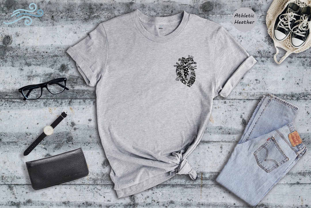 Anatomical Heart Shirt, Cardiologist Shirt, Cardiology Shirt, Heart ...