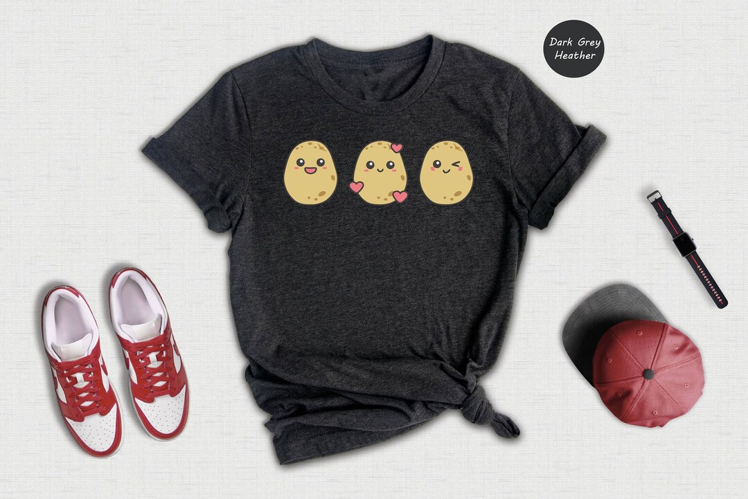 Cute Potatoes Shirt, Potato Lover Gift, Vegetable Shirt, Vegetarian ...