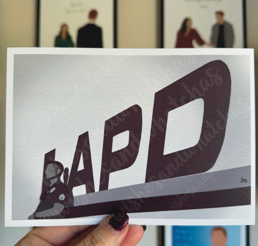 The Rookie LAPD Art Print: Sgt Bradford, Officer Chen, Rookie Penn (5x7 ...