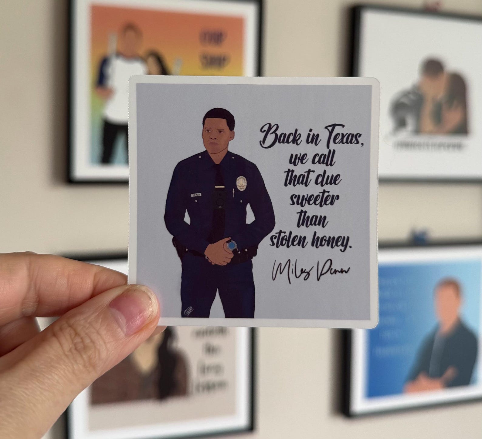 The Rookie Signature Sticker Series: Hand-drawn Character Quotes - Etsy