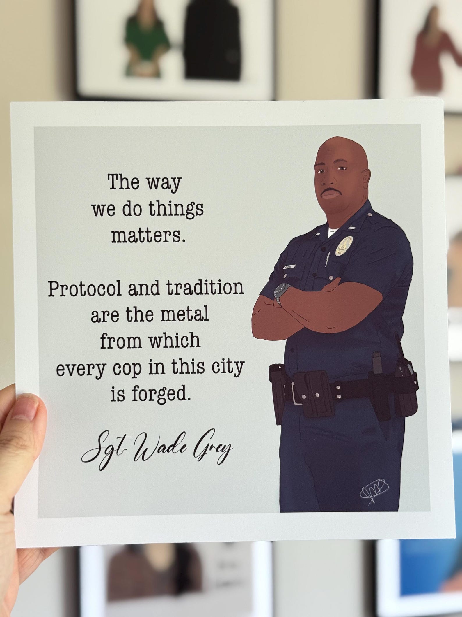 The Rookie Inspired Art Prints: Signature Series, LAPD Characters - Etsy