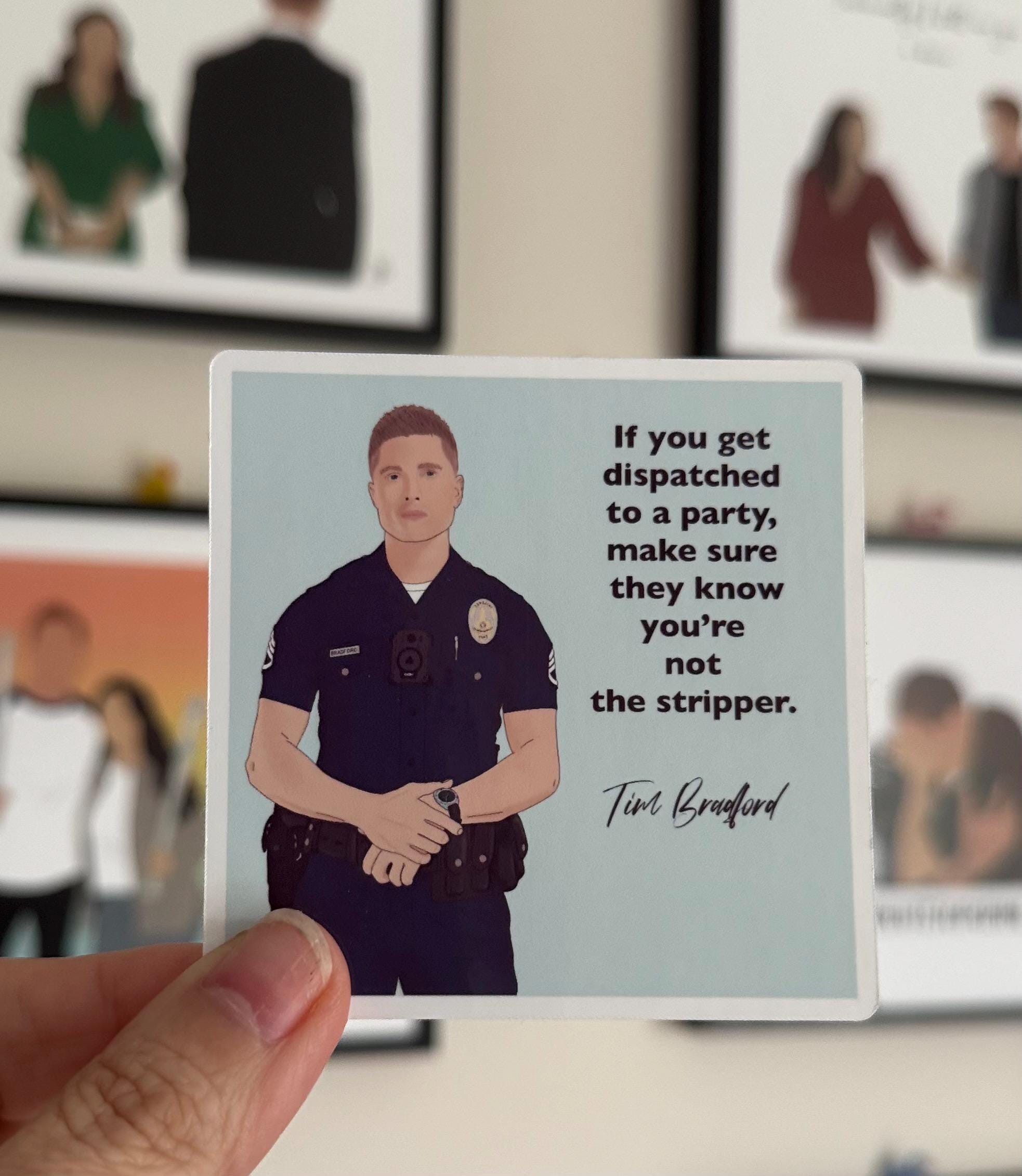 The Rookie Signature Sticker Series: Hand-drawn Character Quotes - Etsy