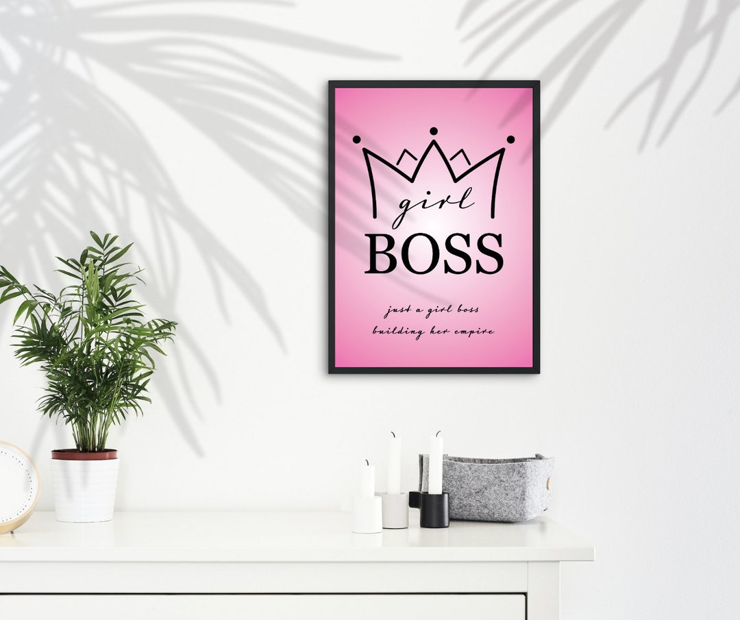 Girl BOSS Poster Postcard Poster A3 A4 A5 A6 Graphic File Pink Purple ...