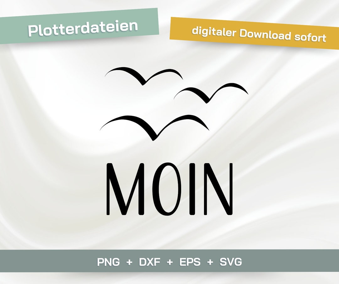 Plotter File "moin" as Png, Dxf, Eps and Svg for Immediate Download for Cricut, Silhouette and ...