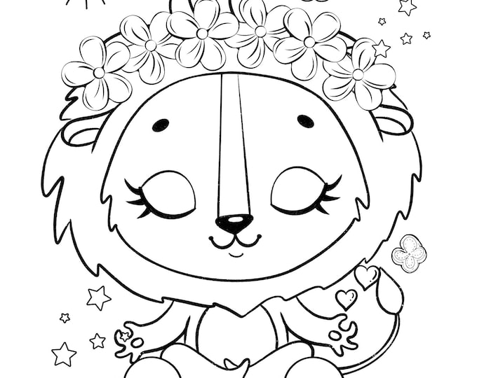 Yoga Animals Coloring Pages Meditation Animals Coloring - Etsy