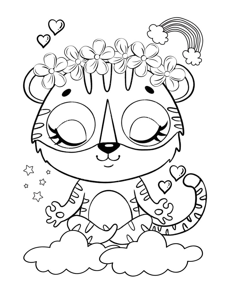 Yoga Animals Coloring Pages, Meditation Animals Coloring, Chakras, Kids ...