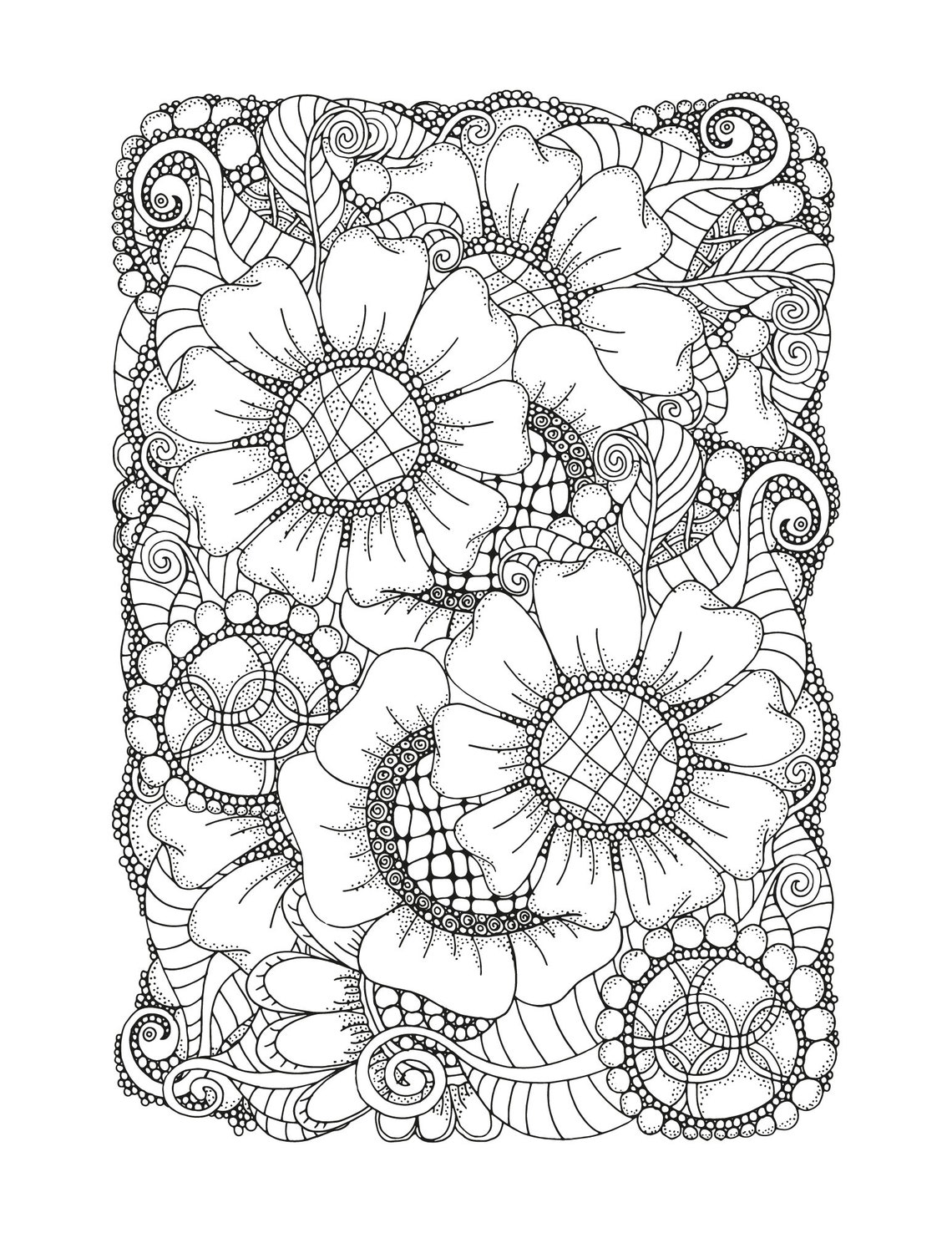 Coloring Pages for Zen, Mental Health and Relaxation - Loss of Anxiety ...