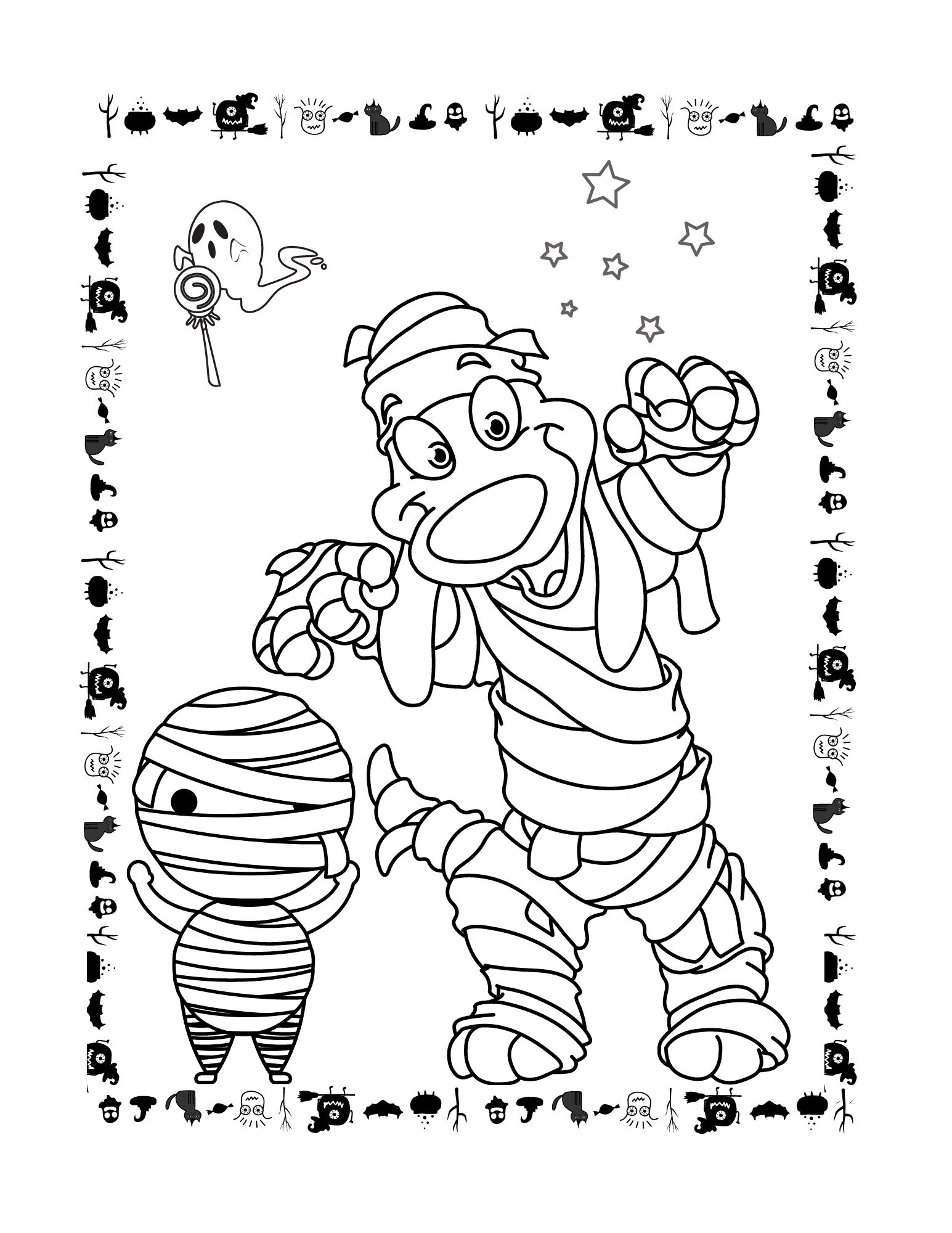 Kids Halloween Coloring Pages - 15 Halloween Coloring Pages/book. Trick ...