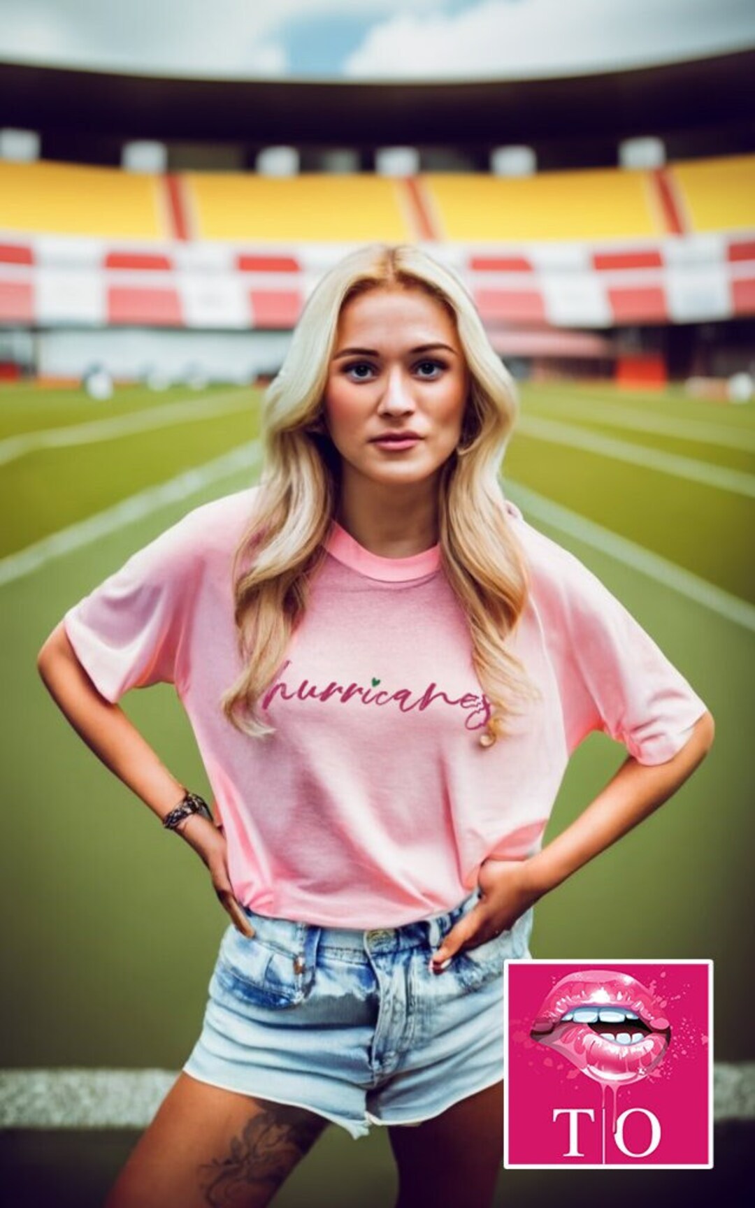 Cute Pink Hurricanes Print T-shirt for Women Gift, Soft & Cozy ...