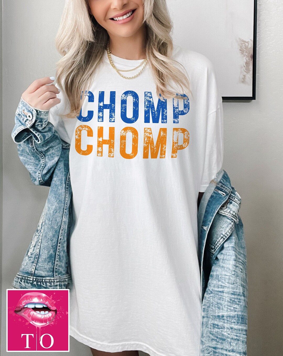 Comfort Colors Chomp Chomp College Game Day Inspired Print T-shirt - Etsy