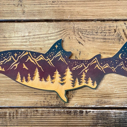 Starlight Salmon CNC File DXF Digital File Download - Etsy