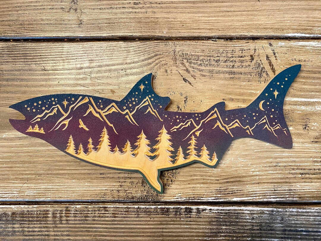 Starlight Salmon, CNC File, DXF, Digital File Download - Etsy