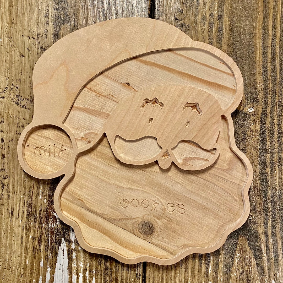 Santa Cookie Tray for Christmas, CNC File, DXF, Digital File Download ...