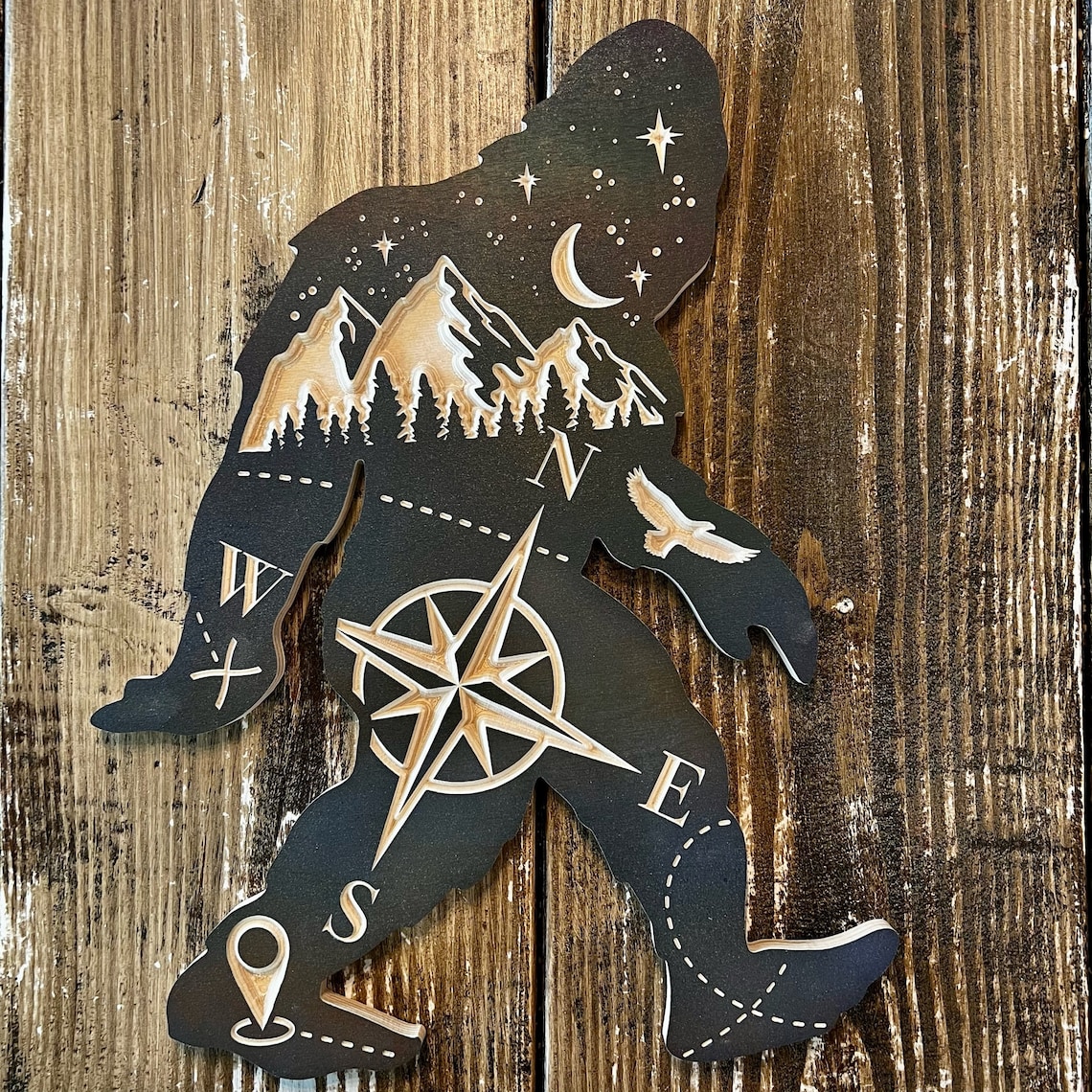 The Wandering Sasquatch CNC File DXF Digital File Download - Etsy