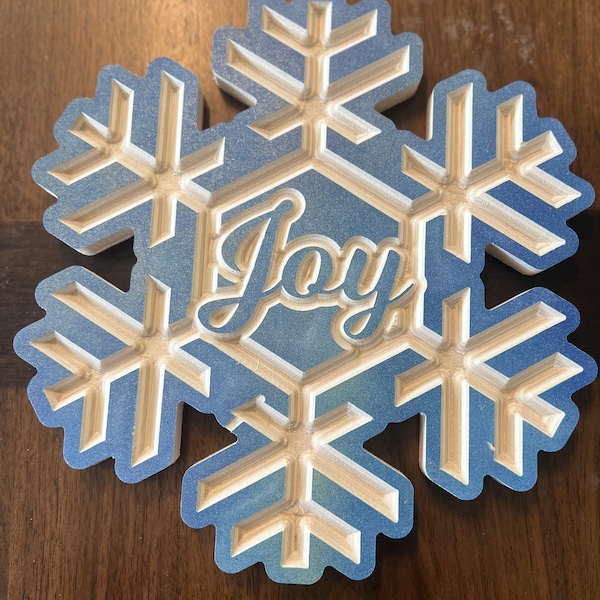 Joy Snowflake Svg - Etsy