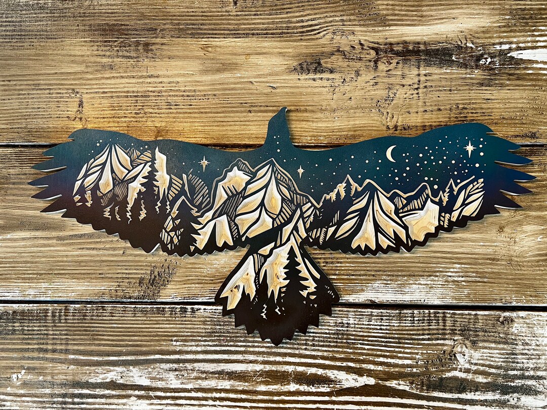 Starry Night Eagle Silhouette, CNC File, DXF, Digital File Download - Etsy