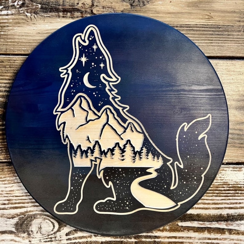 Calling Into the Wild Wolf, CNC File, DXF, Digital File Download - Etsy