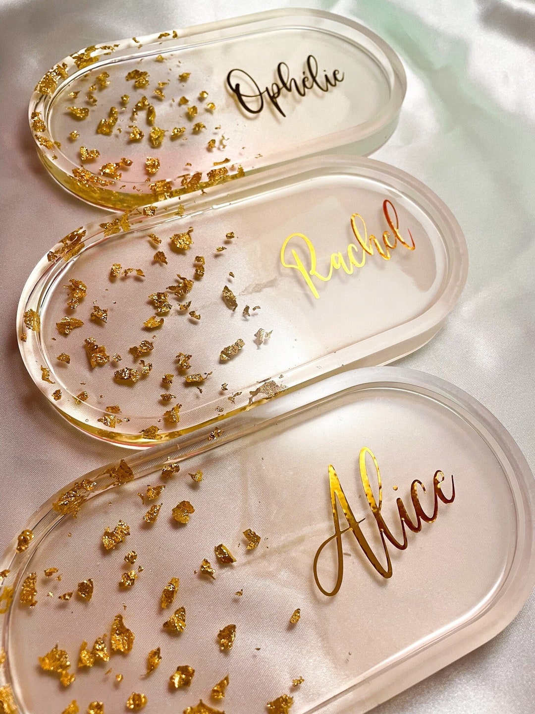 Tray Gold Empty Pockets in Customizable Epoxy Resin - Etsy