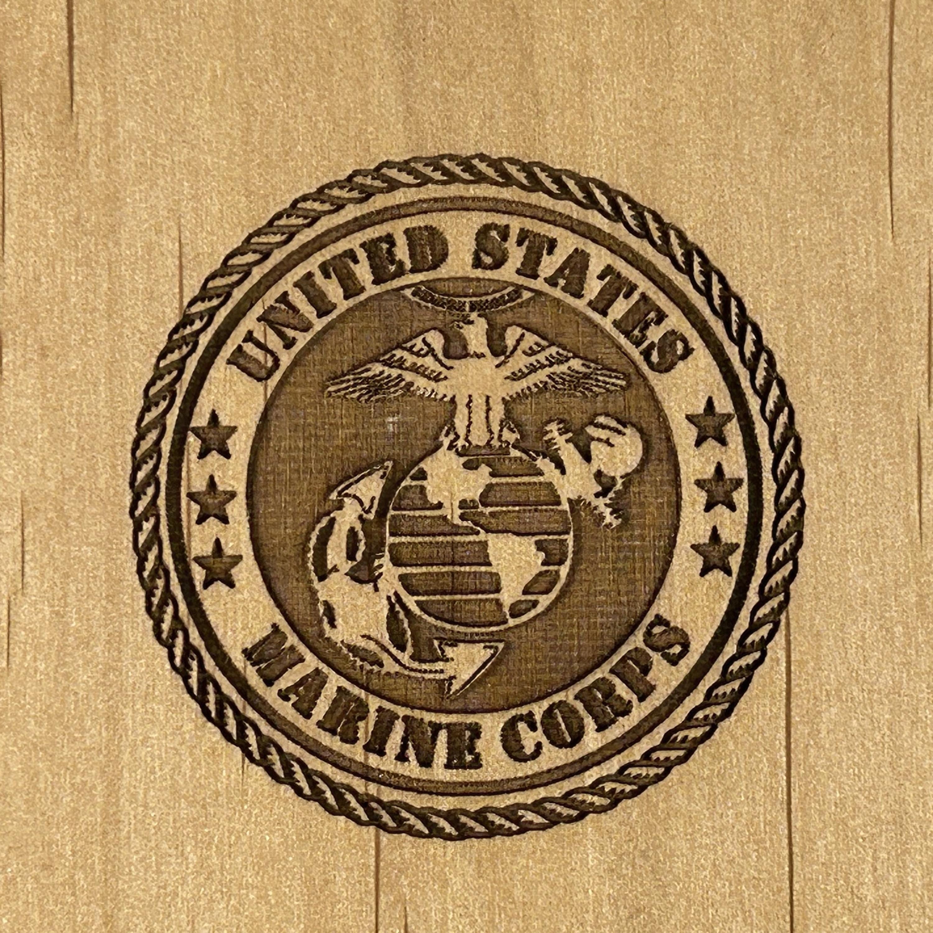USMC Rifleman's Creed Maple Plaque 7" X 9", Marine Corps Veteran Gift ...