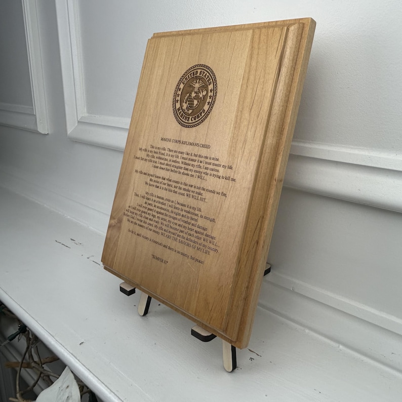 USMC Rifleman's Creed Maple Plaque: Eagle, Globe, Anchor Decor - Etsy