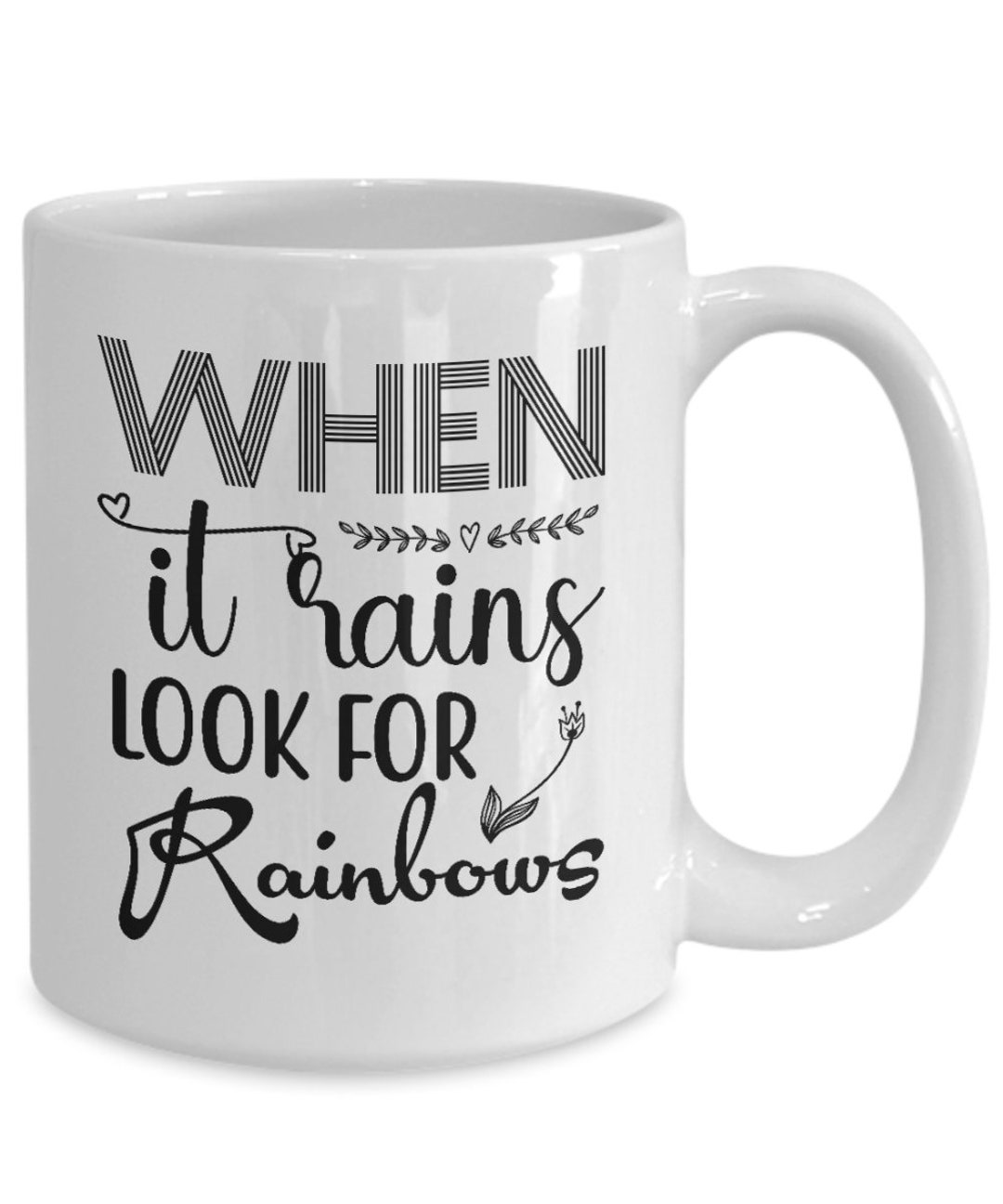 Inspirational Motivational Quote Print Mug, Positive Encouragement Life ...