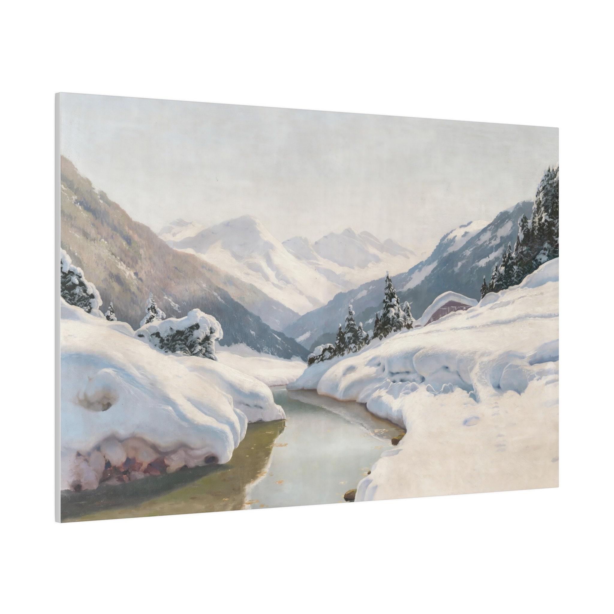 Snow Mountain Wall Art, Stunning Winter Landscape Print for Home Decor ...
