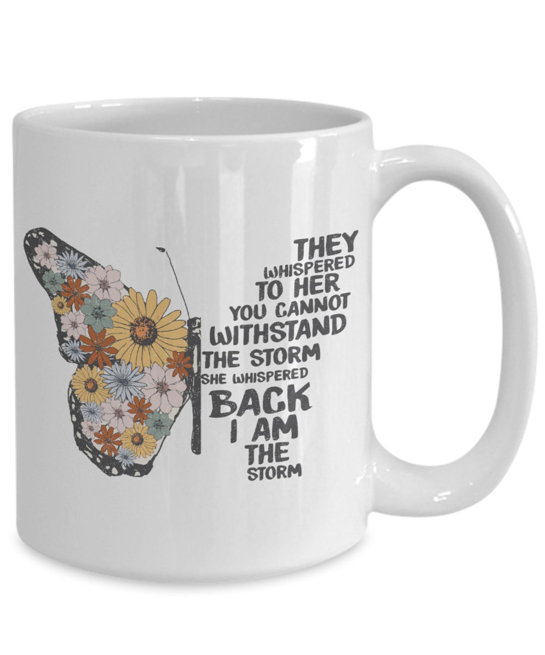 Inspirational Motivational Quote Print Mug, Positive Encouragement Life ...