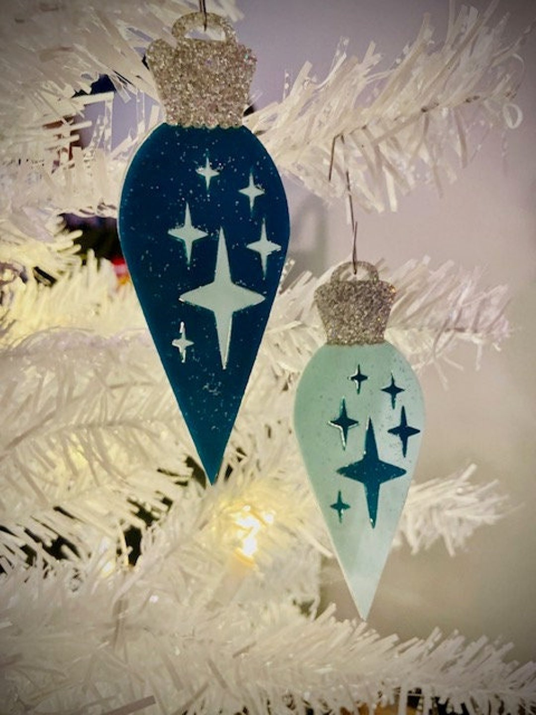 MCM Retro Atomic Christmas Ornaments 2, Midcentury Starburst Christmas ...