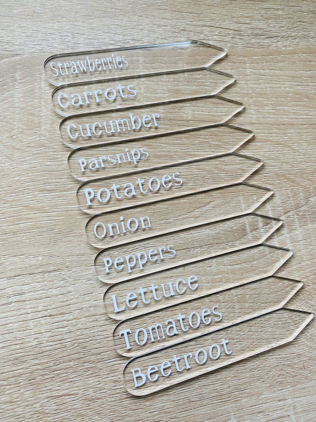 Acrylic Plant Markers / Seed Markers / Vegetable Name Stakes / Plant ...
