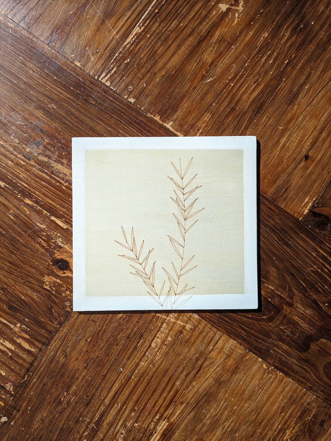 Wild Flowers on Wood Minimalist Decorative Art White - Etsy