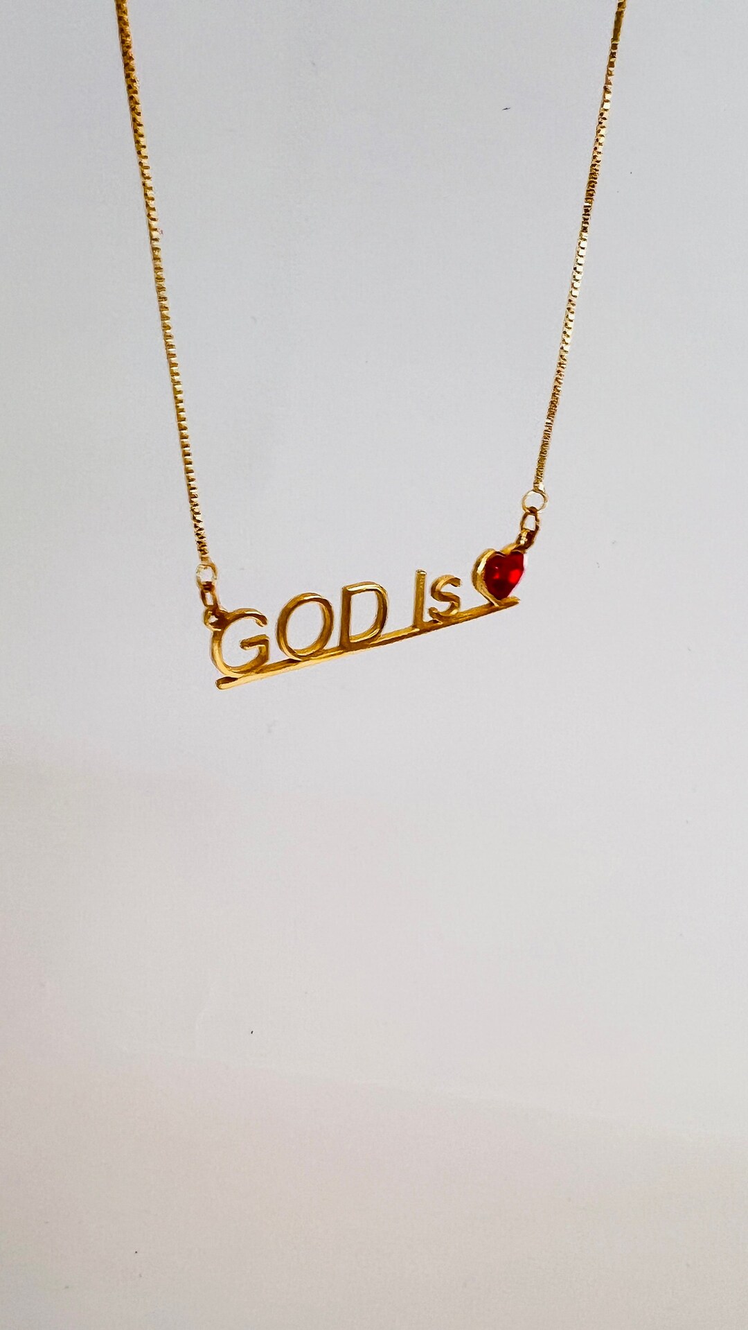 God is Love Necklace Jewelry Inspirational Religious Gold Necklace for ...