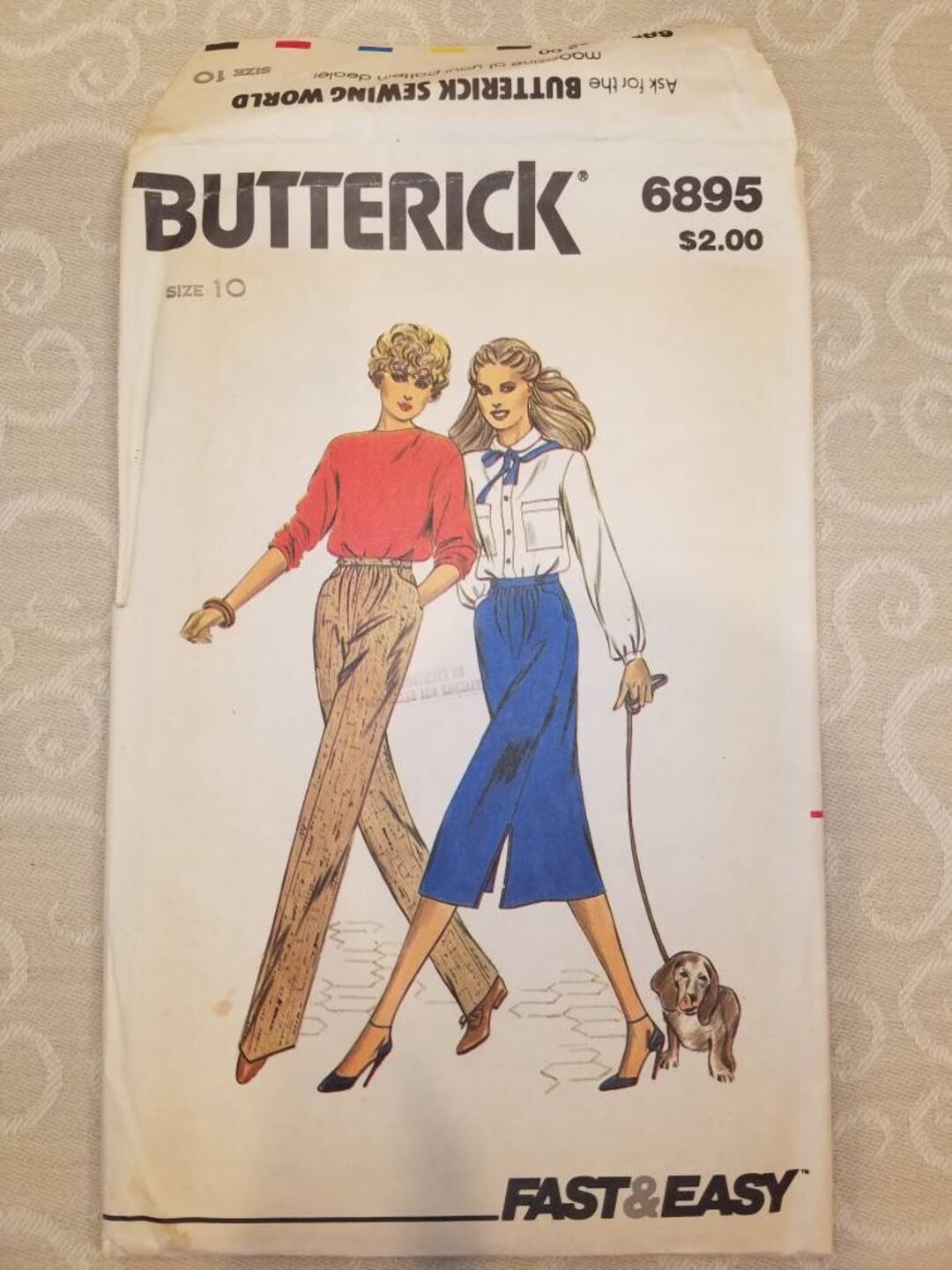 Butterick 6895 Vintage Sewing Pattern for Misses' Skirt & Pants - Size ...
