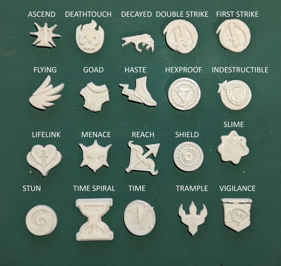 3D Printed MTG Ability Counters - Set of 4 - Etsy