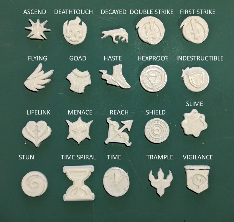 3D Printed MTG Ability Counters - Set of 4 - Etsy