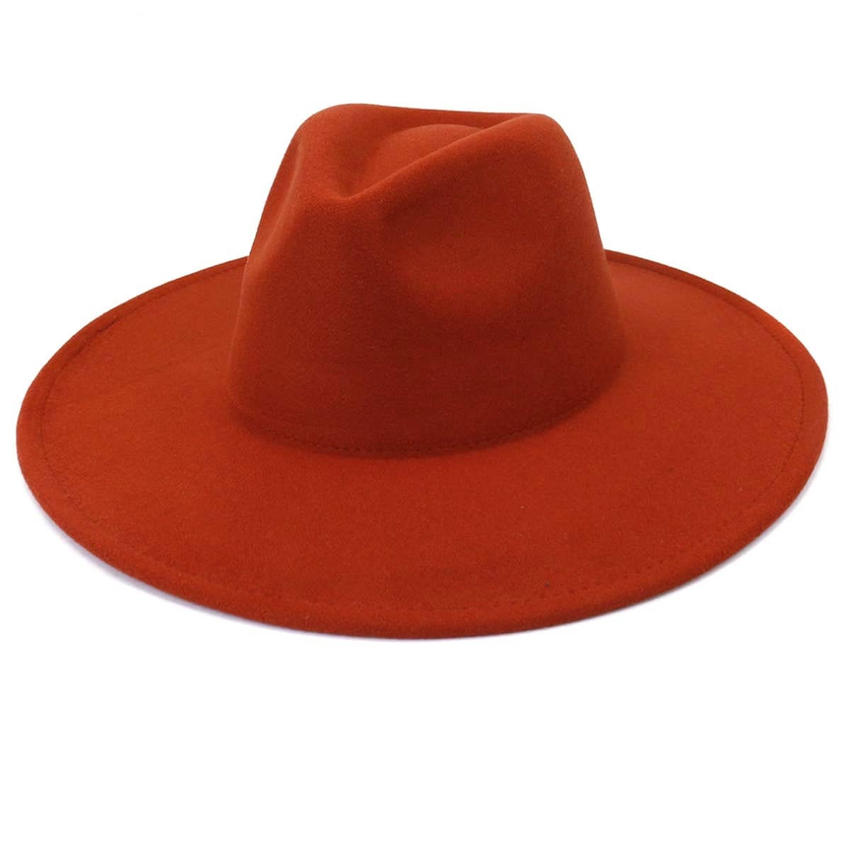 Wide Brim Orange Fedora Hat Jus a Dusty Brim - Etsy