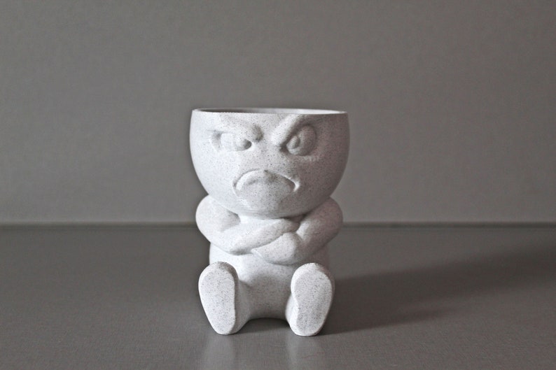 Grumpy Planter Flower Pot Head Planter Mini Succulent Pot - Etsy