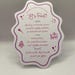 Pink Bridal Shower Wave Wedding Menu Printed Wavy Oval Shaped Wedding ...