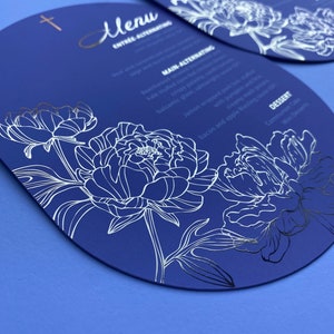 Oval Table Menu, Wedding Menus, Place Cards - Personalised Wedding Menu ...