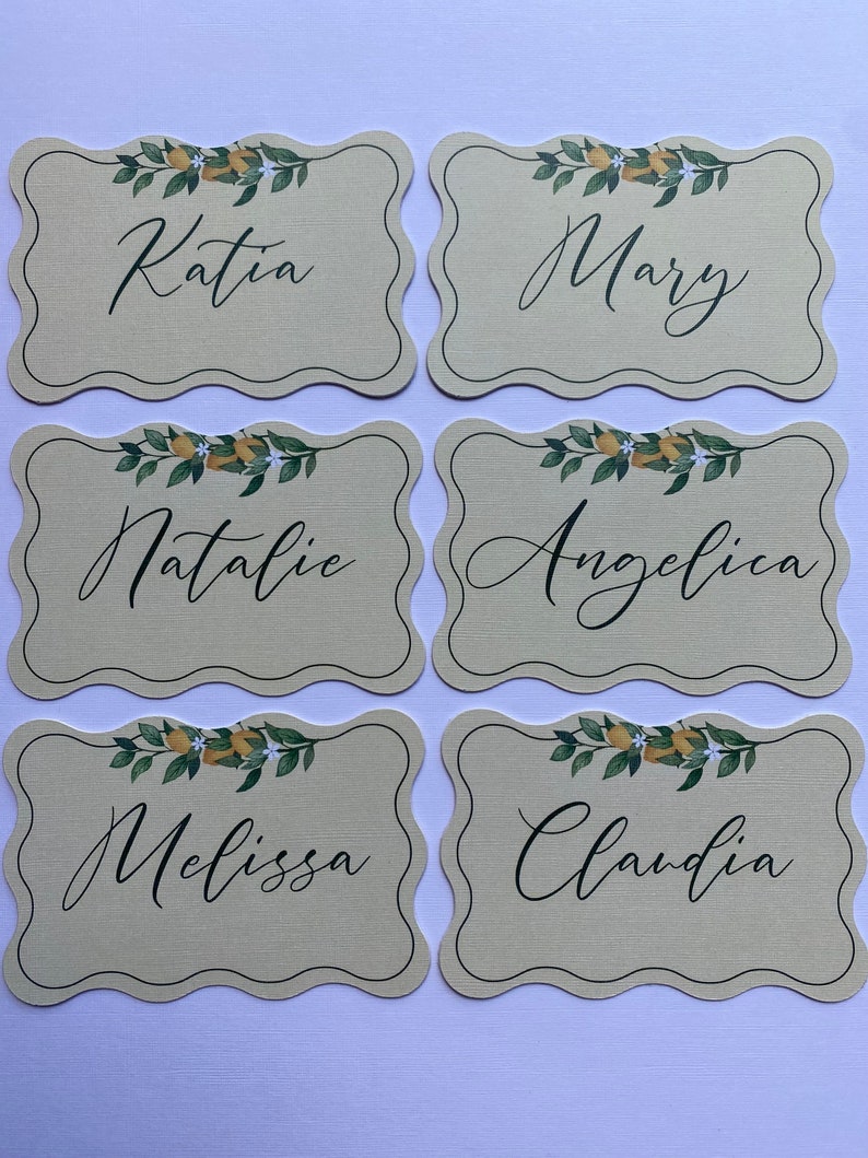 La Dolce Vita Place Cards: Lemon Bridal Shower Coaster - Etsy