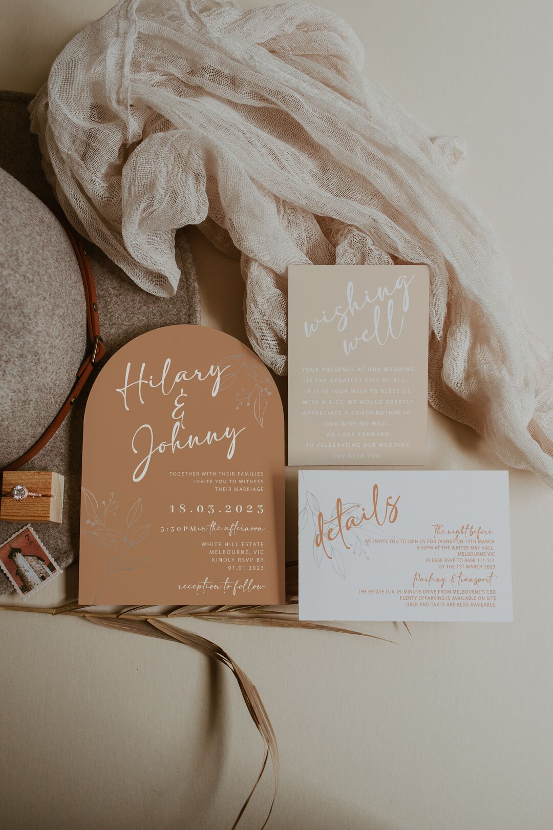 Cinnamon Arch Wedding Invite Suite, Arch Wedding Invite, Wedding ...