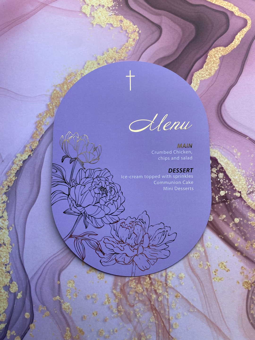 Oval Table Menu, Wedding Menus, Place Cards - Personalised Wedding Menu ...