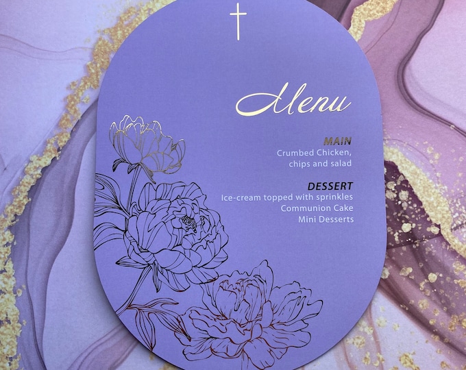 Oval Table Menu, Wedding Menus, Place Cards - Personalised Wedding Menu ...