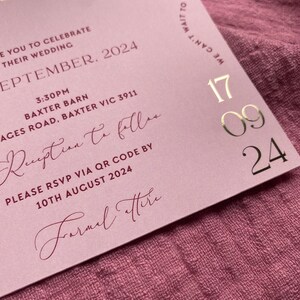 Wedding Invitation Set, Foil Invite Suite, Modern Layered Suite, Wave ...