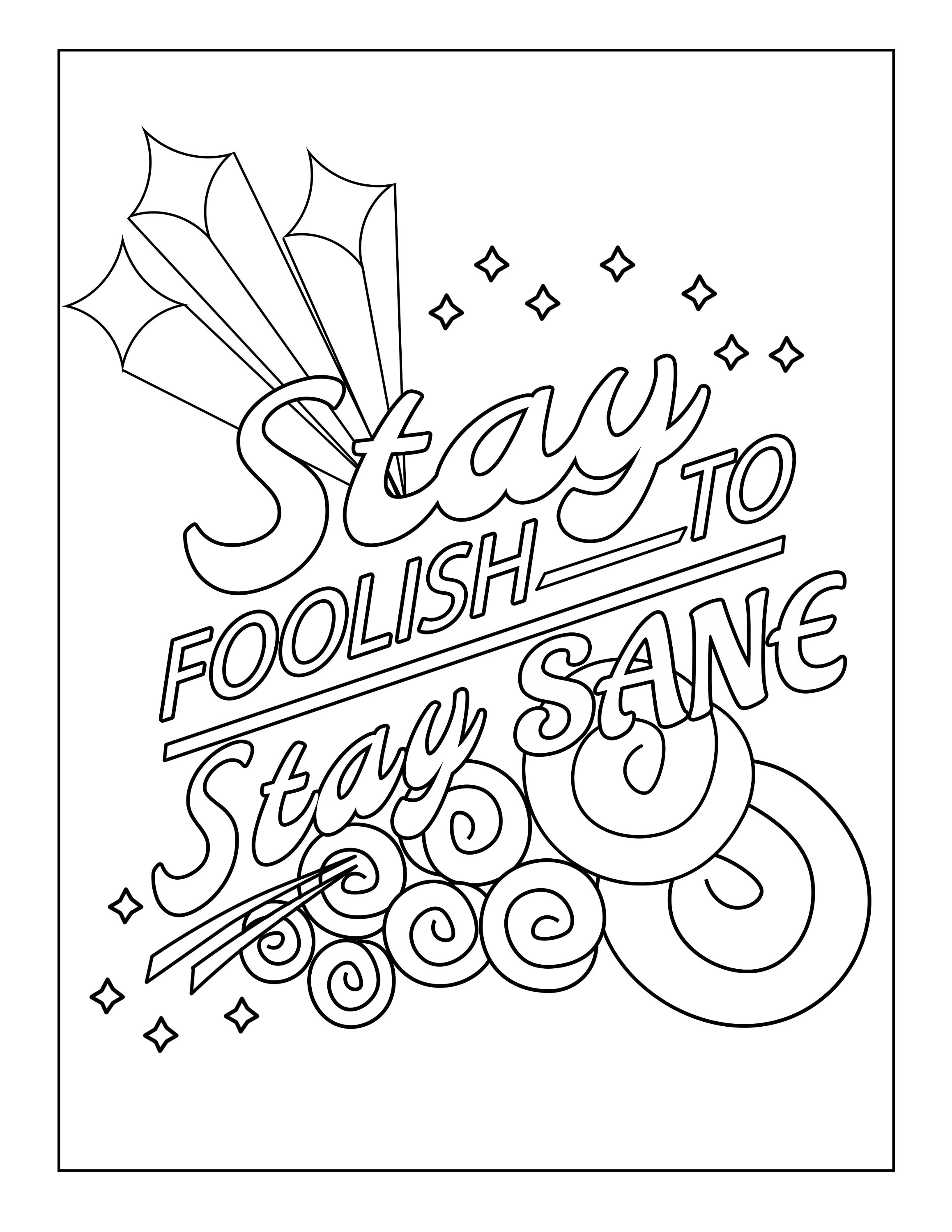 Adult Coloring Pages instant Download Easy Coloring Pages | Etsy