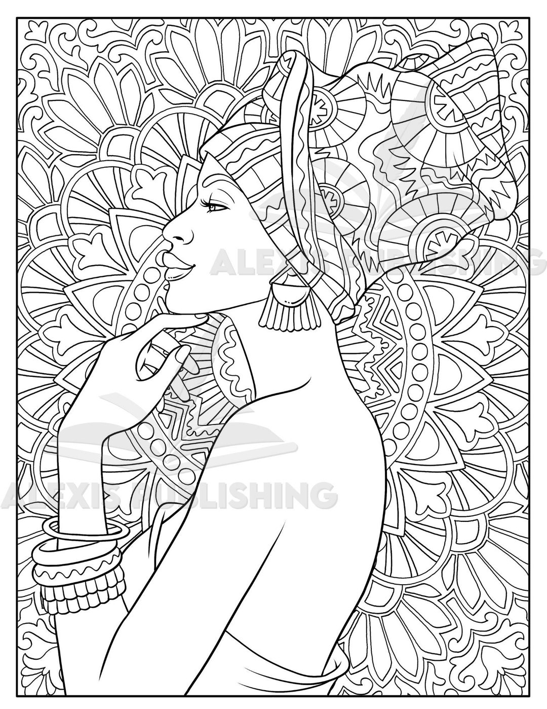 Adult Black Girl Coloring Pages