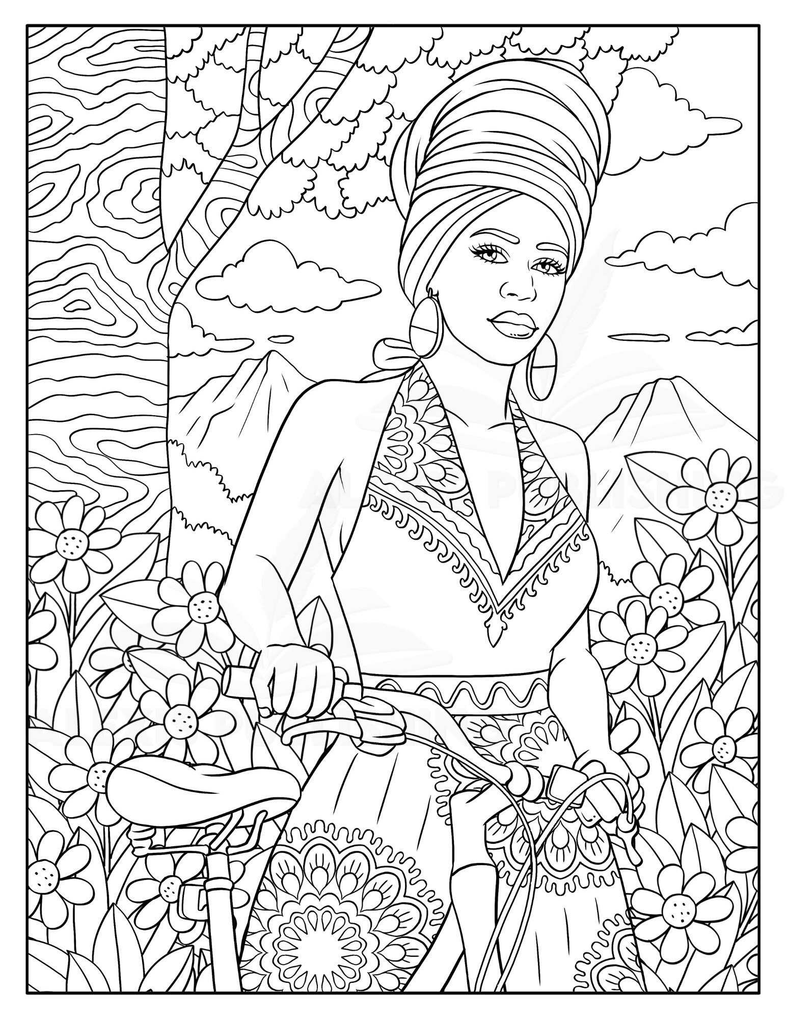 Ghetto Girl Adult Coloring Pages