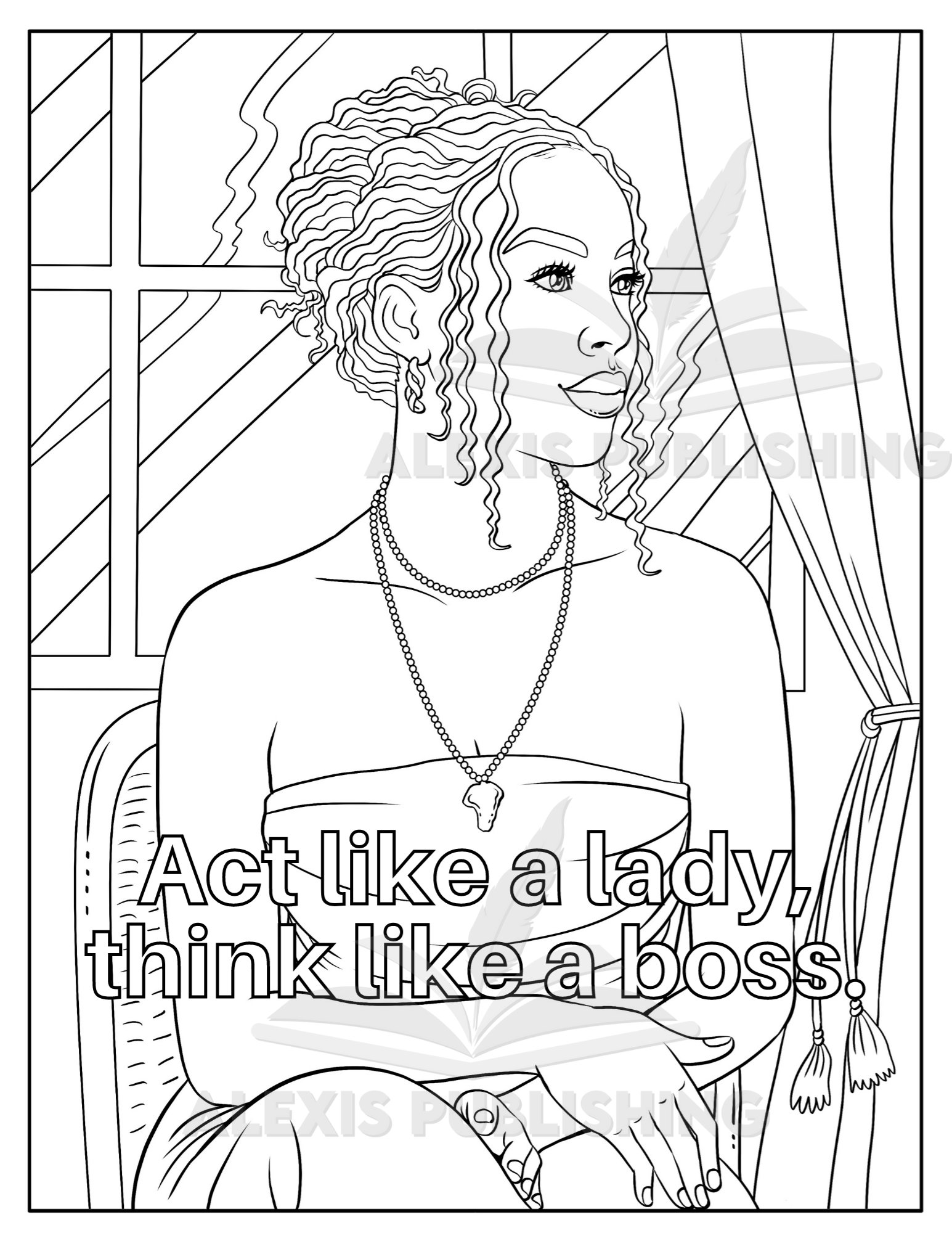 Inspirational Adult Coloring Page Beautiful Black Woman Portrait ...
